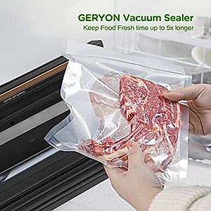 GERYON Vacuum Sealer Bags Rolls, 8x50ft & 11x50ft for Food Storage, Double Sided Texture, BPA Free, Heavy Duty, Great for Vacuum Seal storage, Meal Prep or Sous Vide