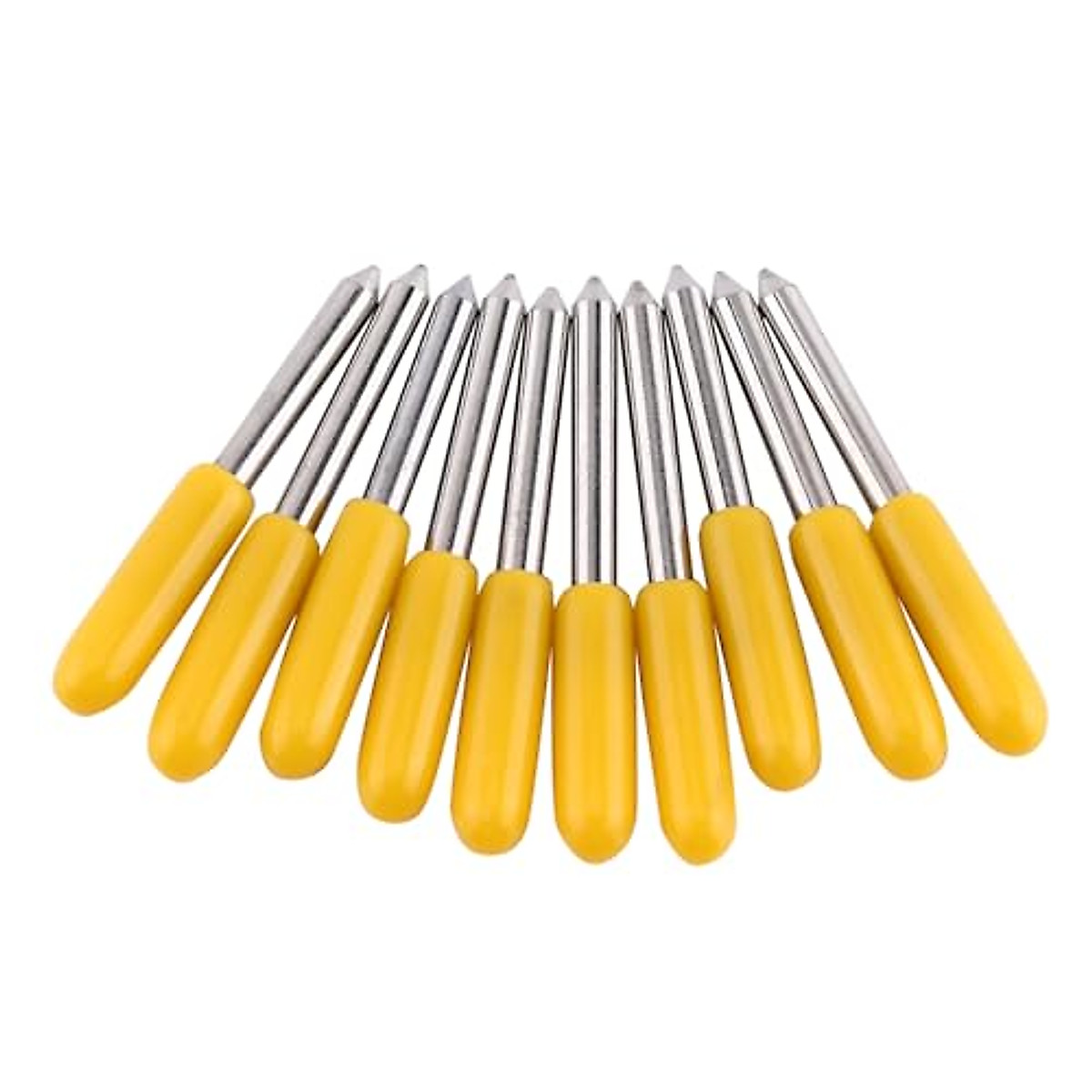 10pcs Cemented Carbide Plotter Cutter Knife Blades, High Cutting for with Red Caps, 30 45 60 deg (30°)