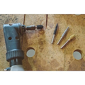 Kutzall Extreme Sphere Rotary Burr, 1⁄8" Shaft, Very Coarse - Woodworking Attachment for Dremel, Foredom, DeWalt, Milwaukee Tools. Abrasive Tungsten Carbide, 3⁄8" (9.5mm) Head Diameter, SX-38-EC