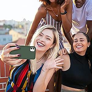 ZVastt iPhone 11 Case iPhone 11 Phone Case Liquid Silicone Soft Gel Rubber Cover Microfiber Lining Anti-Scratch Durable Full Body Shockproof Protective Phone Cases for iPhone 11 6.1", Forest Green