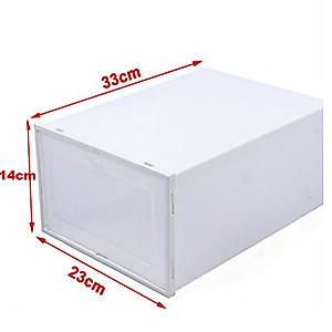 GDAE10 20pcs Shoe Storage Boxes Clear Shoe Box Storage Containers Shoe Box Clear Plastic Stackable Foldable Shoe Storage Box Sets Home Organizer for Sneaker Display(12.9”*9”*5.5”)