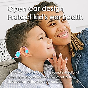 Kids Headphones for School - Bone Conduction Child Headphones for Boys Girls Toddlers with Microphone IPX5 Waterproof Open Ear Headphones Wireless Bluetooth for iPad Kindle Airplane Travel Tablet