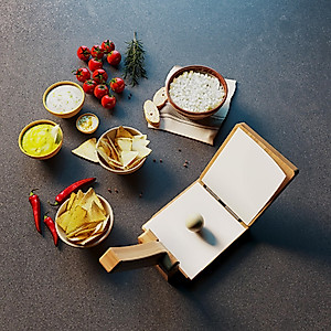 panan Wooden Tortilla Press Mexican Tortillera Presser Made from Natural Food-Grade Bamboo Wood Pataconera with Recipes eBook (Square 6")