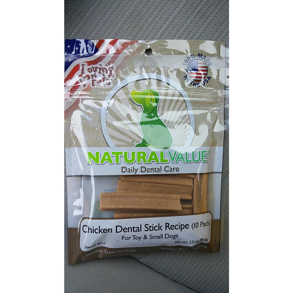 Lp Nat Chick Dentl Stks D Size 3Z Loving Pets Natural Value Chicken Dental Sticks Dog Treat 3Z