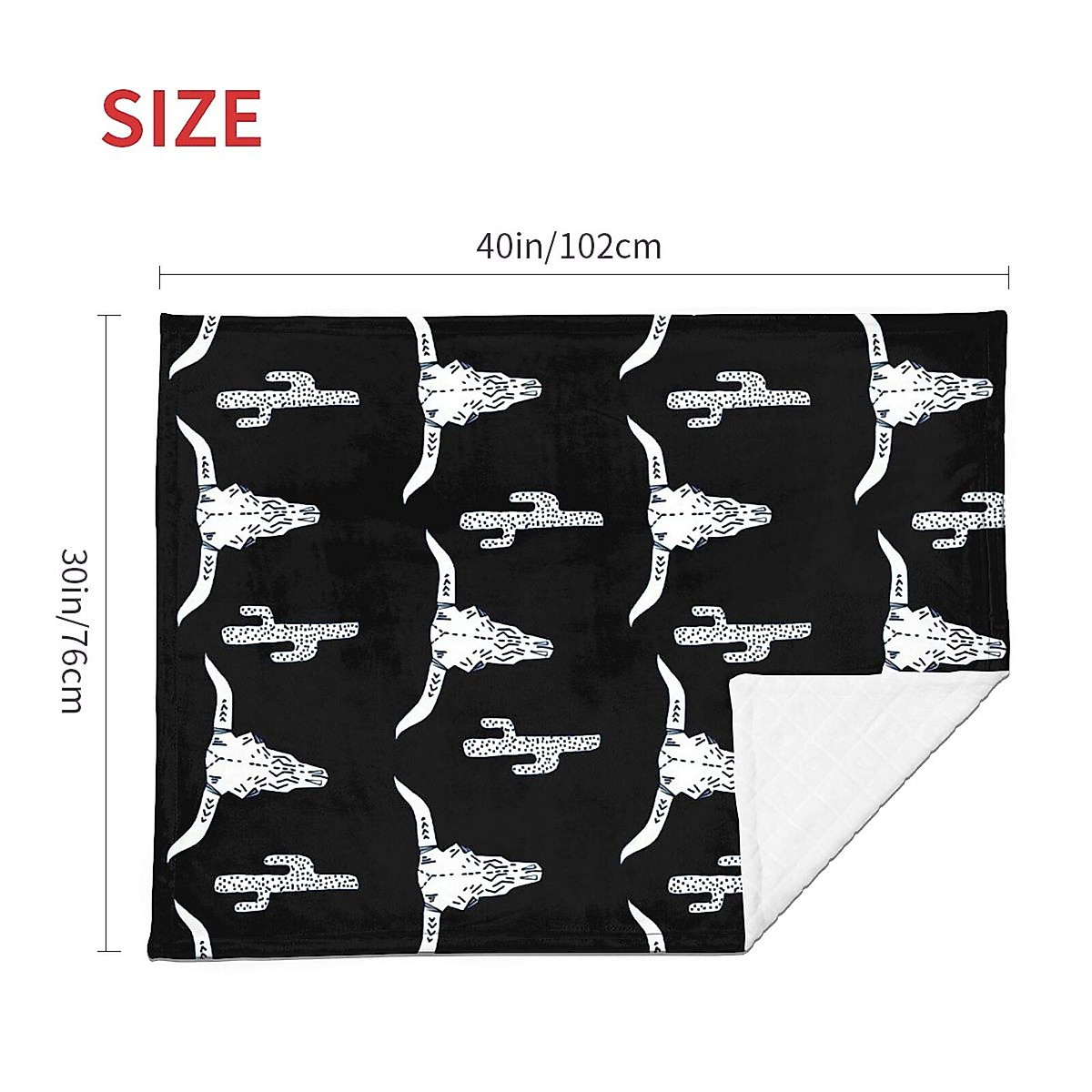 LICIFUF Comfortable Lightweight and Warm Baby Blankets Baby Blanket for Girls Or Boys Breathable Nursery Swadding Blanket for Better Care 30 X 40 Inch-Longhorn Cattle Cow Texas Skull Cactus