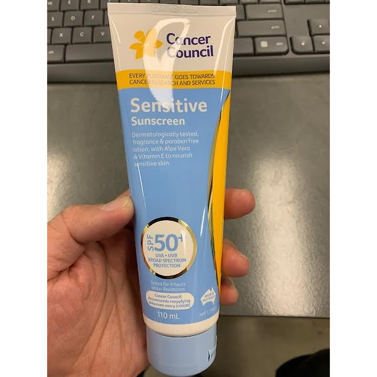 Cancer Council Australia Sensitive Sunscreen SPF50+ 110 ml.