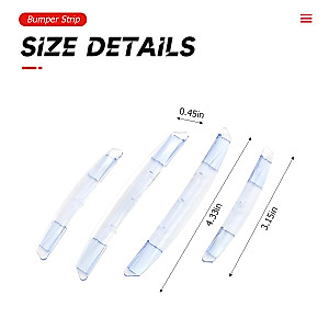 BELOMI 4Pcs PVC Car Door Edge Guards, 4.3"&3.1" Anti Scratch Collision Protector, Self Adhesive Car Side Door Edge Trim Decals, Auto Accessories Side Edge Protection for Most Cars (Transparent)