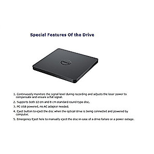 USB External DVD Drive COMPATIBLE for Microsoft Windows 10 / Vista /7/8.1, Mac OS, Dell ,Acer , ASUS, Apple , Samsung, Lenovo Laptop Notebook UltraBook PC Desktop,CD/DVD-RW Drive, CD-RW Rewriter