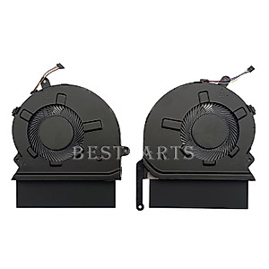 BestParts New CPU+GPU Cooling Fan Replacement for HP Spectre X360 15'' (i7-10750H, GTX1650Ti) 15-EB 15t-EB TPN-Q226 Series, P/N: M00226-001 M00227-001, L68136-005 DC5V 0.5A