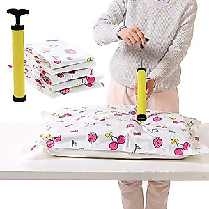 Isabelvictoria Compact Size Manual Vacuum Bag Space Saver Saving Seal Compressed Storage Bag Pump Compact Hand Air Vacuum Pump