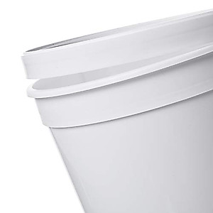 Consolidated Plastics Pail with Handle, Polypropylene, 1.5 Quart, White, 10 Piece