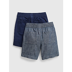 GAP Baby Boys Easy Pull-on Shorts, Elysian Blue, 12-18 Months US