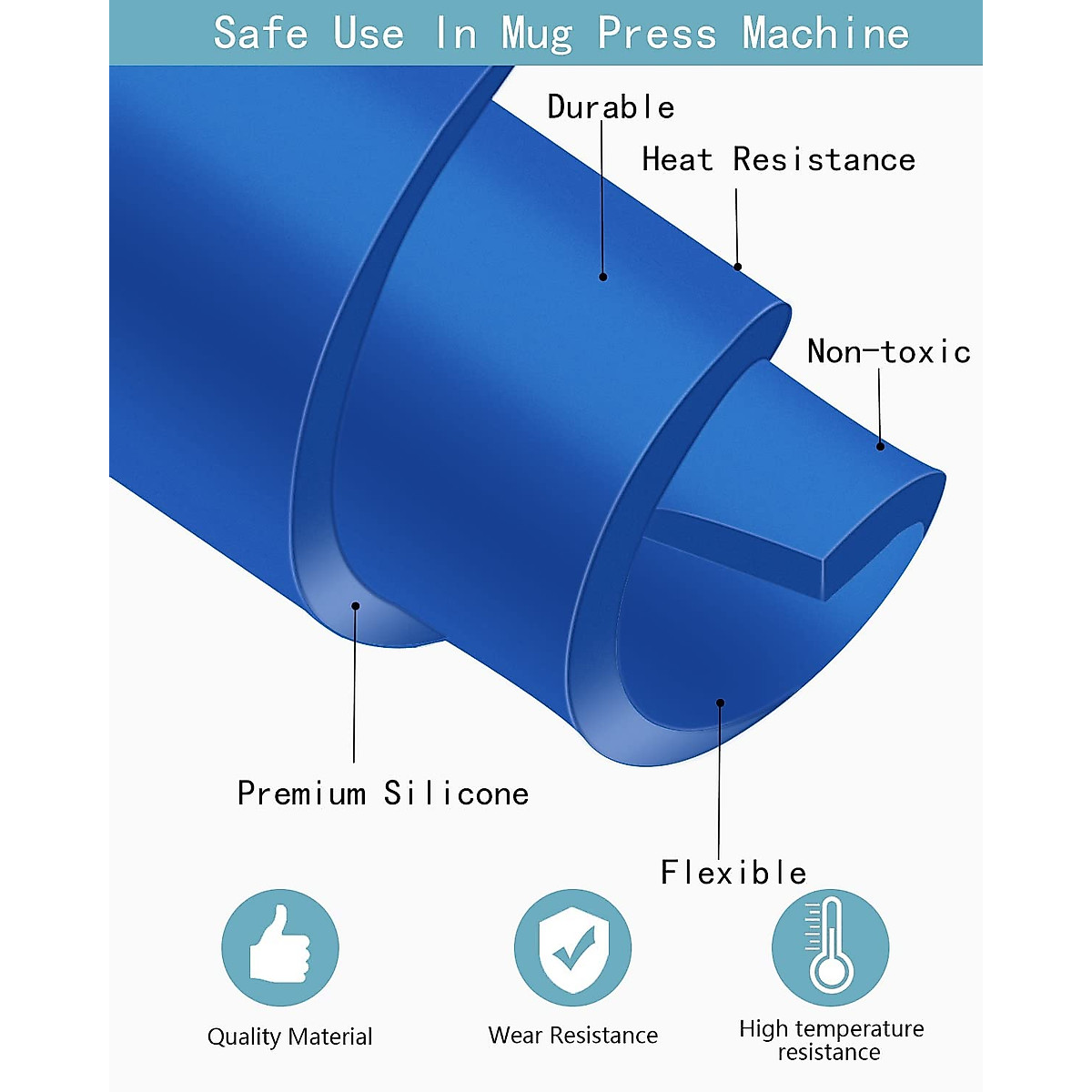 Sublimation Tumblers Wrap for Cricut Mug Press, 3 Thicknesses Silicone Wraps Suitable for Skinny Tumblers Sublimation 9.8 x 4.7 Inch