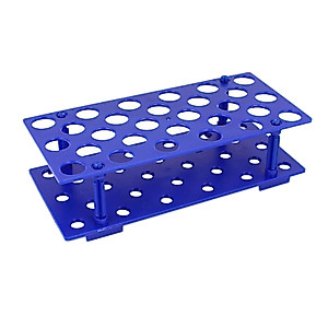 2 Pack 28 Well Centrifuge Tube Rack for 10ml/15ml Scientific Laboratory Plastic Tube Rack Holder Detachable Lab Test Tube Rack Orange/Blue