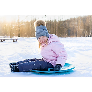 Avalanche Brands | 25" Downhill Saucer Snow Sled | Red | Durable Handles & Safe for All Ages
