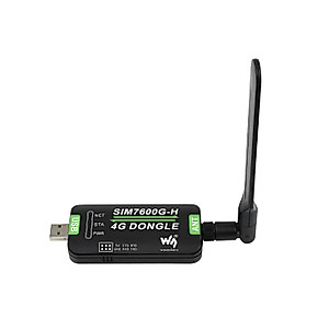 Waveshare SIM7600G-H 4G DONGLE with Antenna with Industrial Grade 4G Communication and GNSS Positioning Peripheral Supports Global Band.