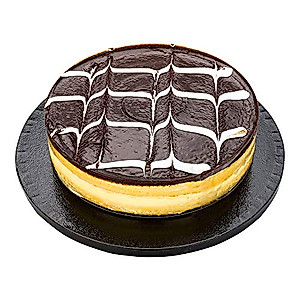 Restaurantware Pastry Tek 10 Inch x 1/2 Inch Thick Cake Drum, 1 Covered Edge Cake Board - Round, Grease Resistant, Black Cardboard Thick Cake Base, Durable, For Parties Or Catering