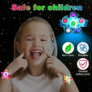 BSTDECOR 14 Pack LED Light Up Fidget Spinner Bracelets, Party Favors for Kids 4-8 8-12 Christmas Stocking Stuffers Glow in The Dark Party Supplies Birthday Xmas Gifts Goodie Bag Classroom Prizes