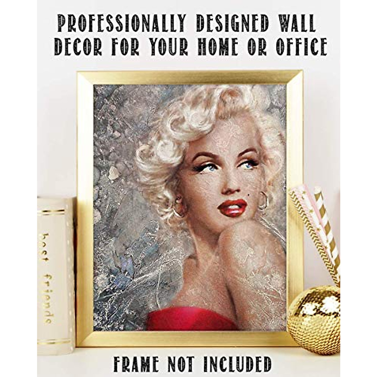 Abstract Marilyn Monroe"Who Me?" Wall Art Print- 10 x 8" Beautiful Print Art-Ready to Frame. Marilyn's Classic Beauty Pose. Modern Home Decor-Office Décor. Great Gift for Marilyn Monroe Collections.