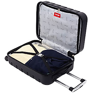 Wrangler Hardside Spinner Luggage, Black, Carry-On 20-Inch