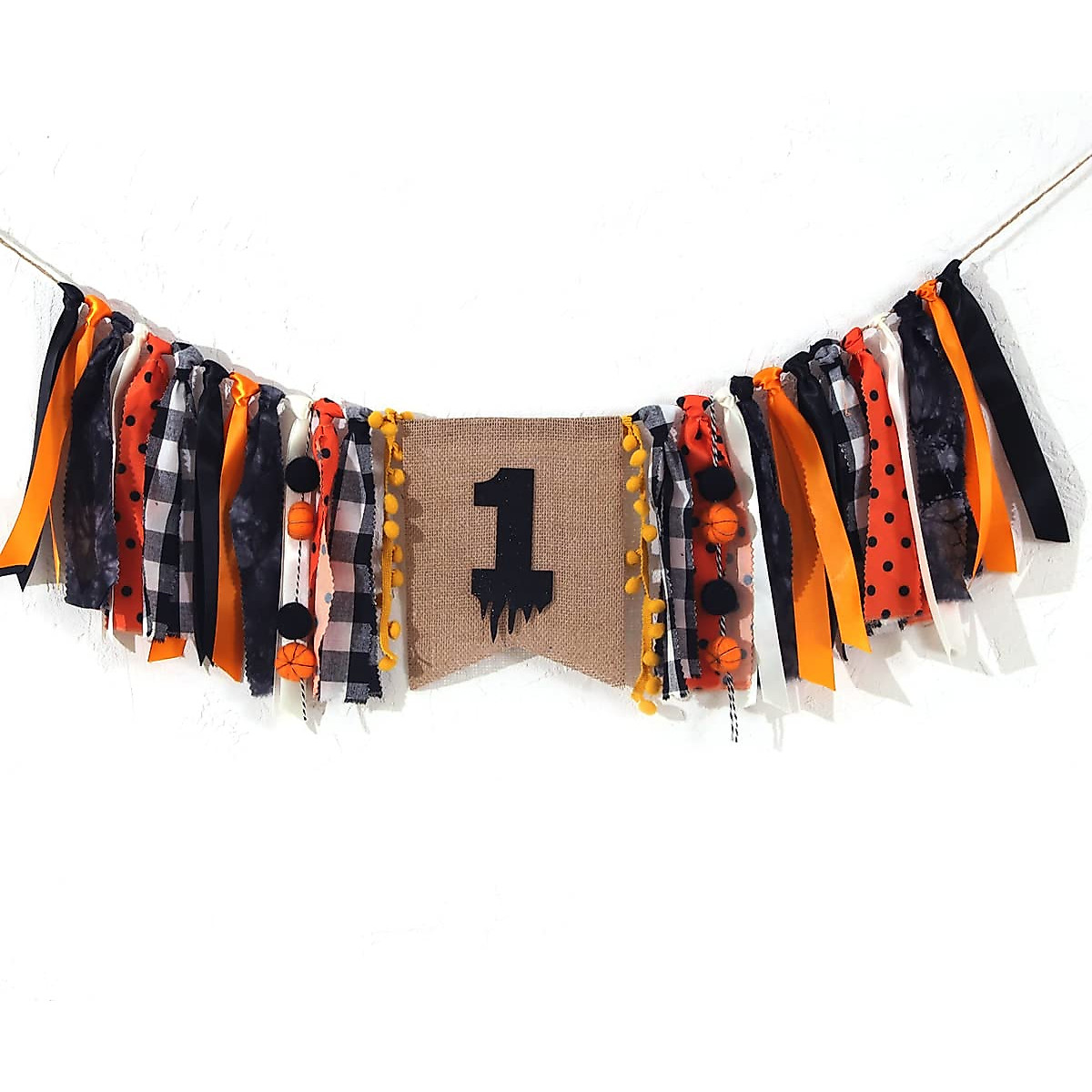HighChair Banner for 1st Birthday - Halloween Decorations for Photo Booth Props, Birthday Souvenir and Gifts for Kids, Best Party Supplies (Halloween Birthday Banner)