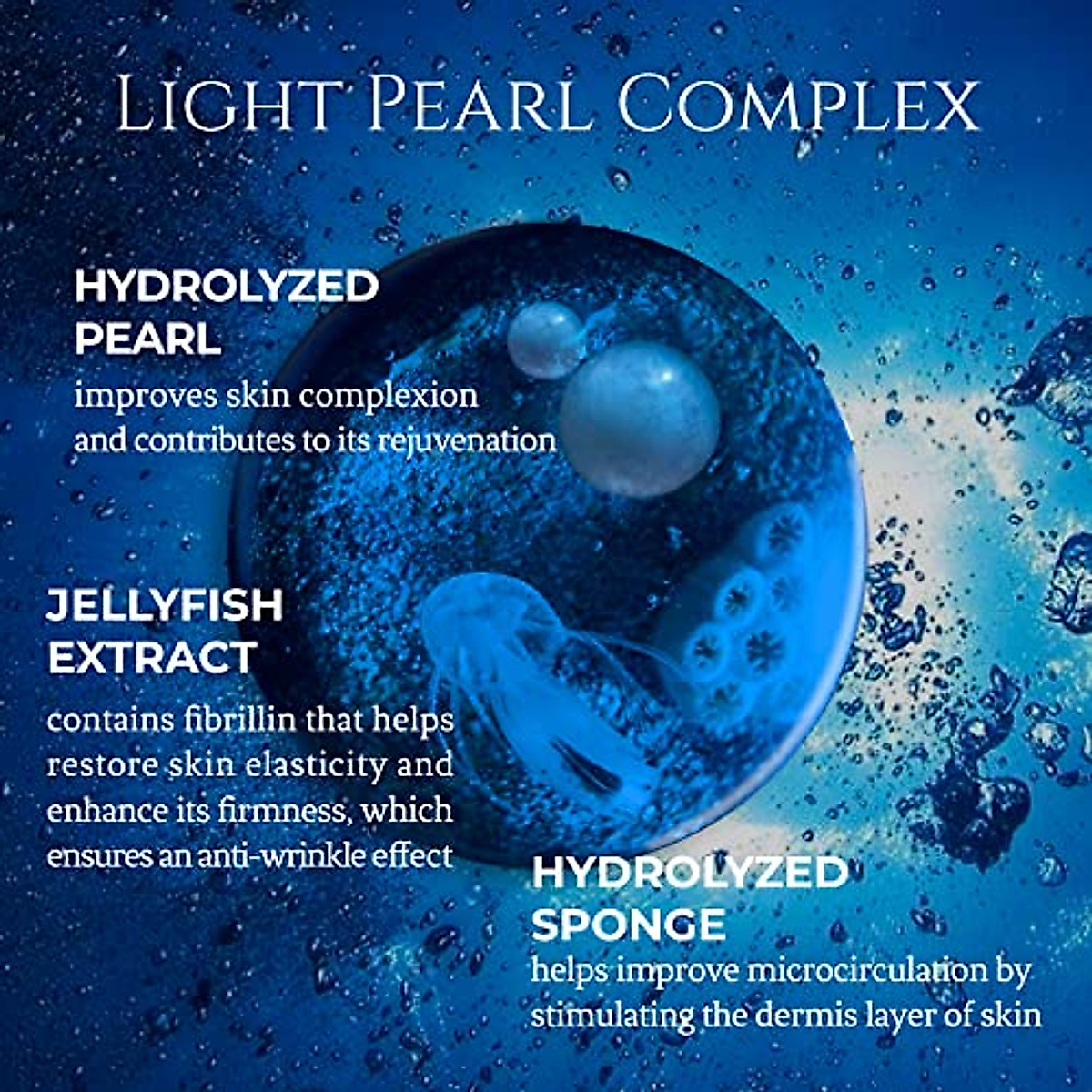 Pearl Eye Cream - Moisturizing Treatment for Dark Circles - Hydrolyzed Pearl, Jellyfish Extract, Caffeine - Puffiness, Under Eye Bags & Fine Lines Remover - Anti-Aging & Anti-Wrinkle - LaMarine 0.5oz