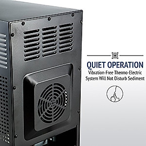 Ivation 8 Bottle Red And White Wine Thermoelectric Wine Cooler/Chiller Counter Top Wine Cellar with Digital Temperature Display, Freestanding Refrigerator Smoked Glass Door Quiet Operation Fridge