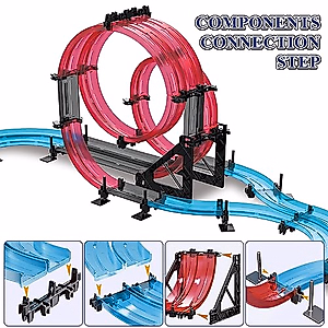 Losbenco Slot Car Race Track Sets for Boys and Kids, Dual Racing Game Toy with 2 Slot Cars and Controllers, Race Track Toy Gifts for Boys and Girls Ages 6 7 8-12