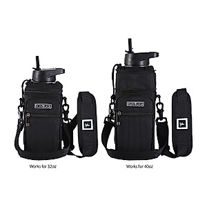 IRON °FLASK Carrier, Holder, Sleeve - Fits Insulated Stainless Steel Sports Water Bottle, Adjustable Shoulder Strap, Holder Bag Case Pouch Cover 32-40 Oz