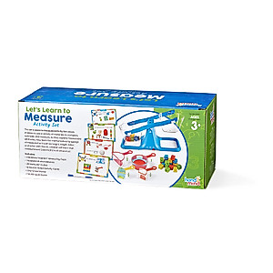 hand2mind Let's Learn to Measure Activity Set, Kids Measuring Cups, Bucket Balance, MathLink Cubes and Activity Cards Set, Teacher Supplies, Classroom Supplies, Preschool Learning, Toddler Learning