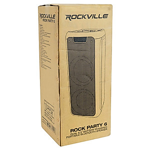 Rockville Rock Party 6 Dual 6.5" Battery Powered Home/Portable Bluetooth Speaker