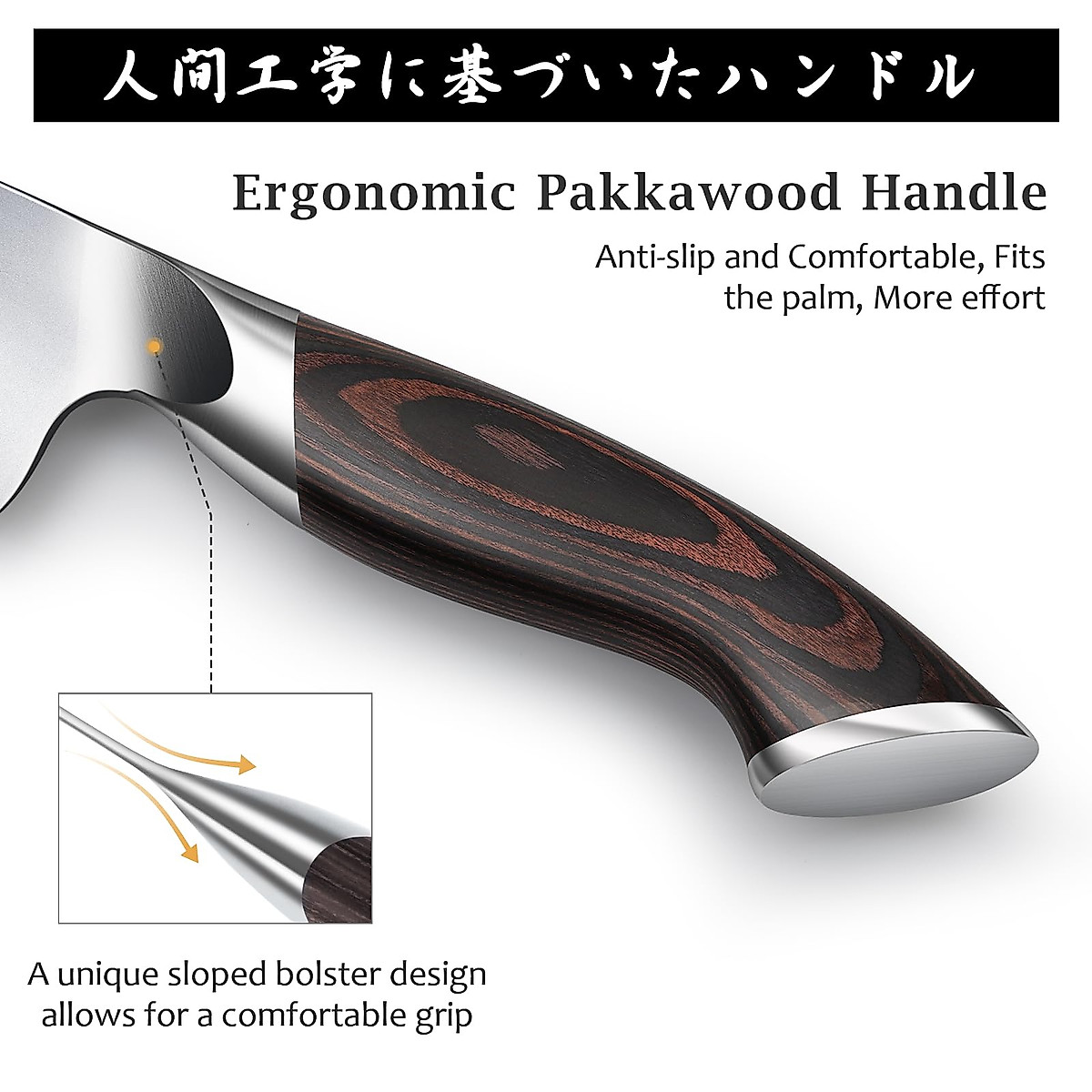 HOSHANHO 7 Inch Nakiri Knife, Japanese AUS-10 High Carbon Stainless Steel Chef Knife, Multipurpose Meat Vegetable Sharp Kitchen Knife with Ergonomic Pakkawood Handle