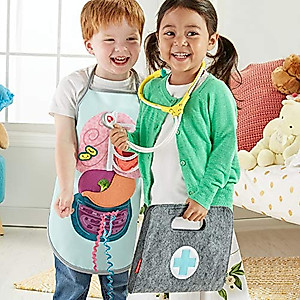 Fisher-Price Patient and Doctor Kit - 9-Piece Medical Pretend Play Gift Set Featuring Real Wood for Preschoolers Ages 3 Years & Up