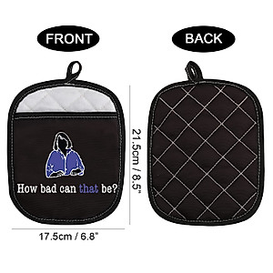 Ina Fans Gift Ina Inspired How Bad Can That Be Baking Oven Pads Pot Holder with Pocket (How Bad can That be)