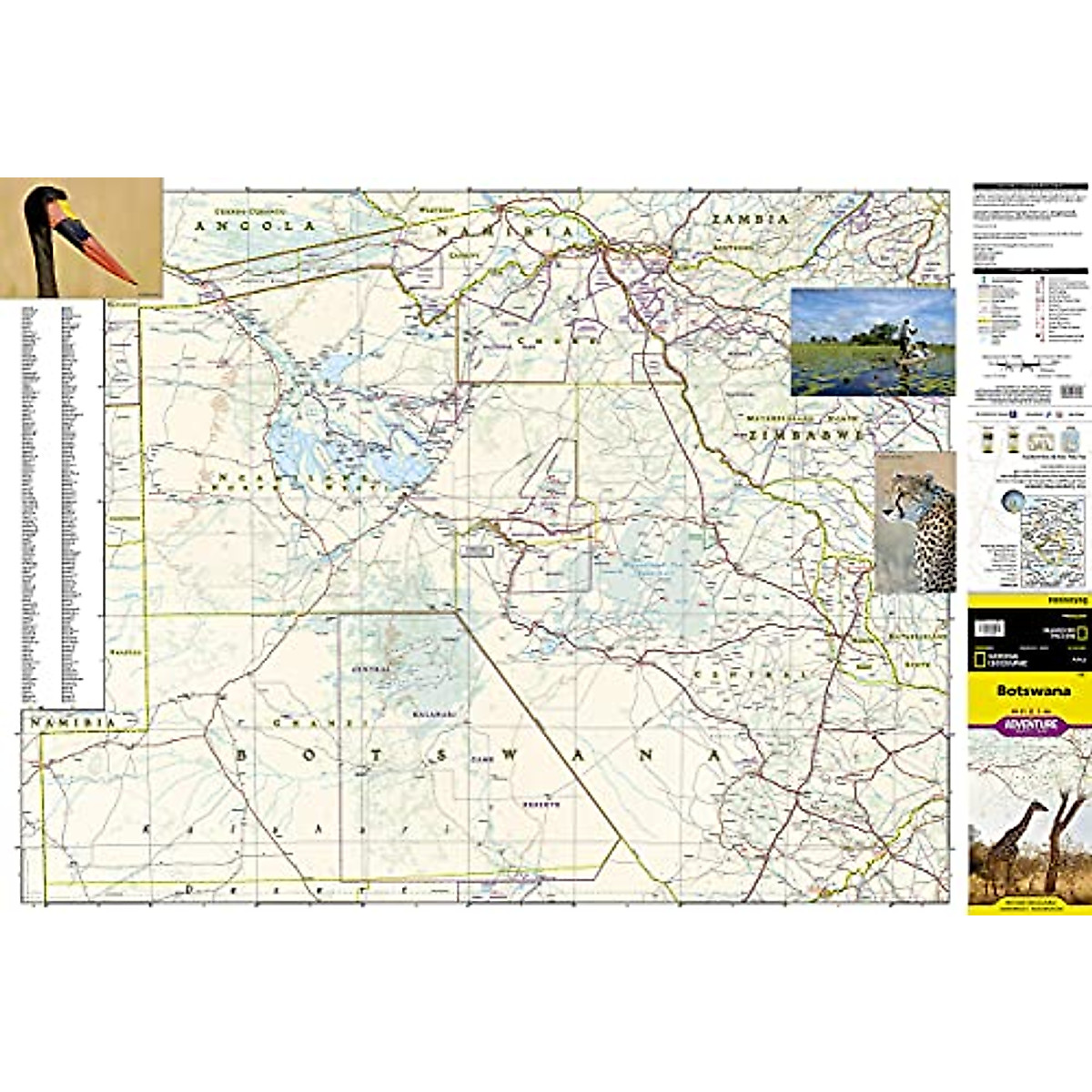 Botswana Map (National Geographic Adventure Map, 3207)