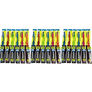 Reach Crystal Clean Toothbrush, Soft #10, Assorted Colors (Pack of 18)