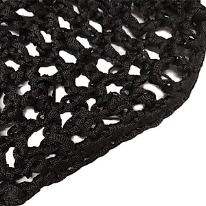Bettli Thick and Short Hair Net Snoods Women Hair Net for Sleeping Black Pack of 3