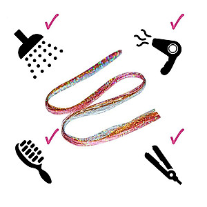 47" Holographic Hair Tinsel Kit Shining Silver Professional Sparkle Heat-Resistant Silk Hairpieces, Hair Accessories for Girls, Party Hair, Gifts for Girls (1000 Strands, Shining Silver)