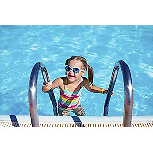 Aqua Select Three Tread Stainless Steel Pool Ladder | Entry and Exit System for In-Ground Swimming Pools | 250 Pound Capacity | 1.90-Inch Outer Diameter | with Non-Slip Plastic White Steps