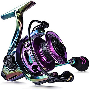 Sougayilang Fishing Reel, Colorful Ultralight Spinning Reels with Graphite Frame 6.0:1 High Speed, Over 39 lbs Carbon Drag for Saltwater or Freshwater Fishing- SC2000
