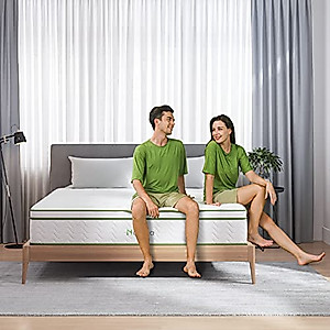 Novilla Queen Mattress, 12 Inch Gel Memory Foam Hybrid Mattress with Pocketed Coil for Pressure Relief & Motion Isolation, Medium Firm Mattress Queen in a Box, Amenity