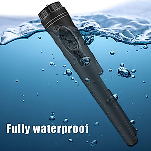 Fully Waterproof Pinpoint Metal Detector Pinpointer 360° Search Pinpointing Finder Probe Treasure Hunting Tool Accessories for Adults and Kids (Three Mode) 2023 Hs08-Black