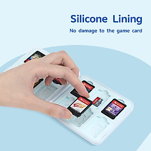 GeekShare Portable Switch Game Card Case-Switch Game Holder Case with 12 Game Card Slots-Game Card Cartridge Carrying Storage Box Compatible with Nintendo Switch- Cute Shark
