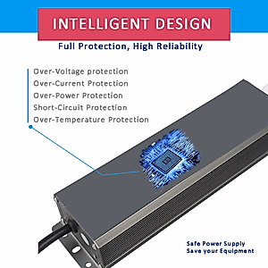 12V LED Driver 150 Watts 110V to 12 Volt Power Supply Waterproof IP67 Transformer 150W 12V DC LED Power Supply AC to DC Converter with 3 Prong Plug, 120V AC to 12V DC Power Adapter Low Voltage