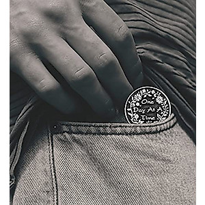 St Dymphna Prayer Card - with Book Mark, One Day at A Time Pocket Token Coin, The Lord's Prayer | Catholic Patron Saint of Anxiety, Emotional Disorders, Stress, Mental Problems | 4 Items in Set