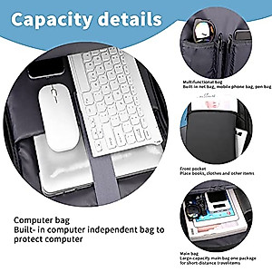 Travel Laptop Backpack,Business Anti Theft Water Resistant Laptop Backpack with USB Charging Port,Durable Fashion College School Computer Bag for Men,Casual Daypack Fits 15.6'' Notebook & Tablet