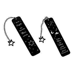 Book Lover Gifts for Women Funny Bookish Bookmark Gifts for Friends Book Fans Book Lover Gifts for Reader Inspirational Birthday Christmas Graduation Gifts for Women, Star Bookmark 1PCS Double-Sided