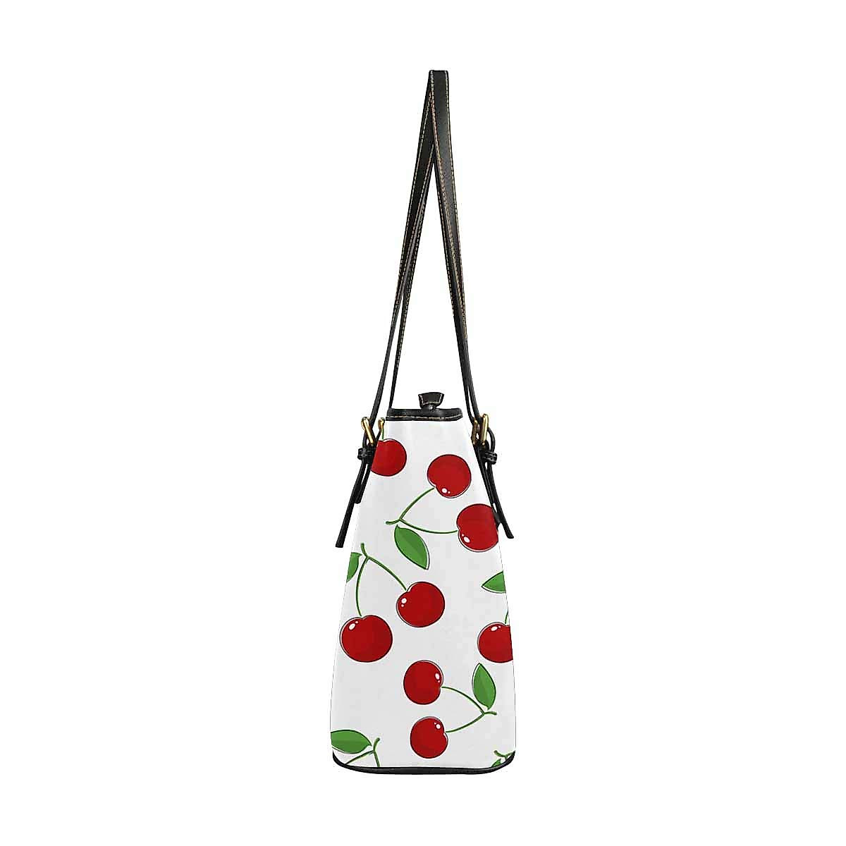 InterestPrint Women Tote Bags Top Handle Handbags PU Leather Purse Cherry, Fruit Pattern, Prunus Avium