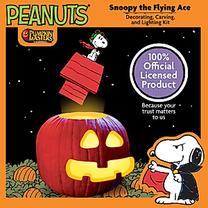 Pumpkin Masters Peanuts - Snoopy the Flying Ace Decorating, Carving & Lighting Kit : Easily Create the Illusion of Snoopy Flying Over Your Pumpkin! (High Intensity Light Included)