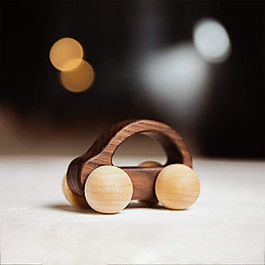 3PCS Wooden Baby Toys,Baby Grasping Toys Push Car Toys Montessori Toys Wooden Toy Vehicles,#2